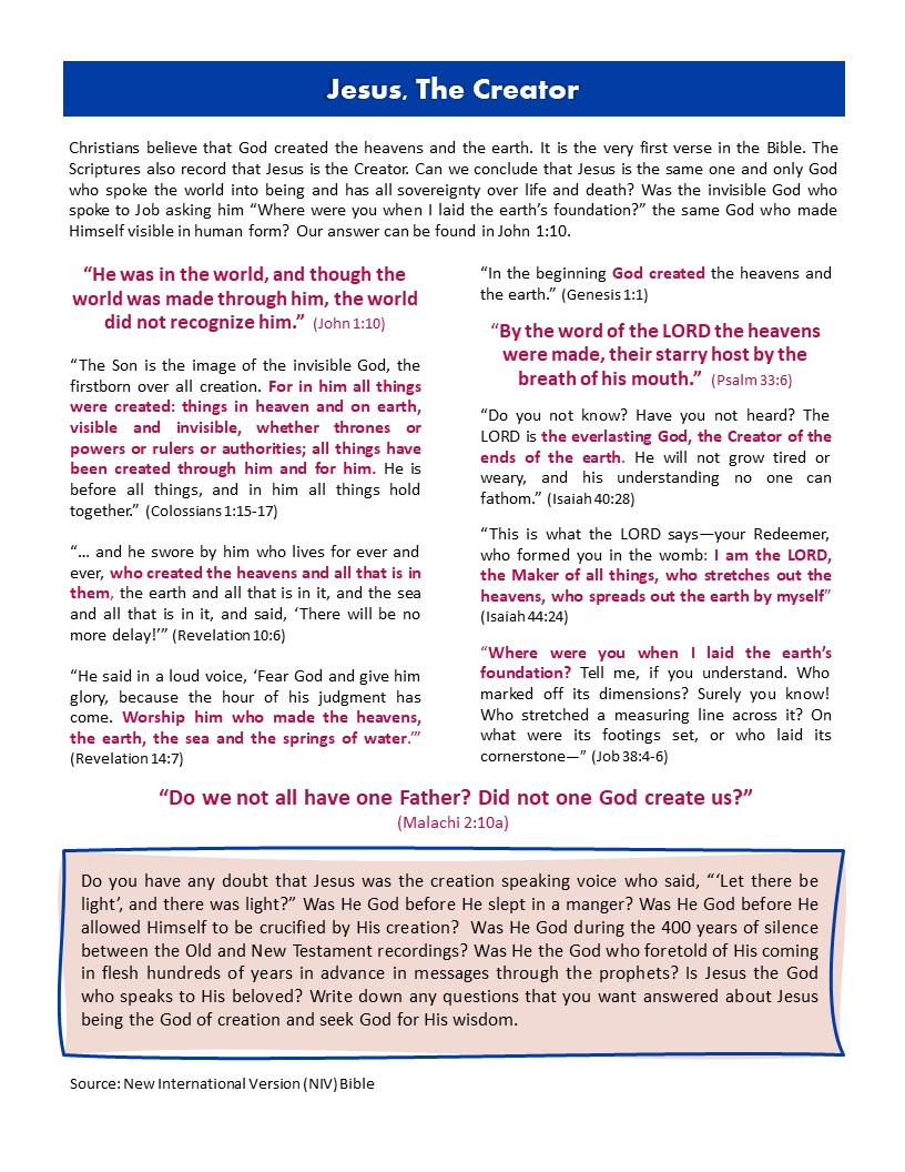 Jesus, The Creator – The Rogue Prophet