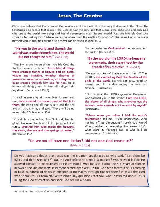 Jesus, The Creator – The Rogue Prophet